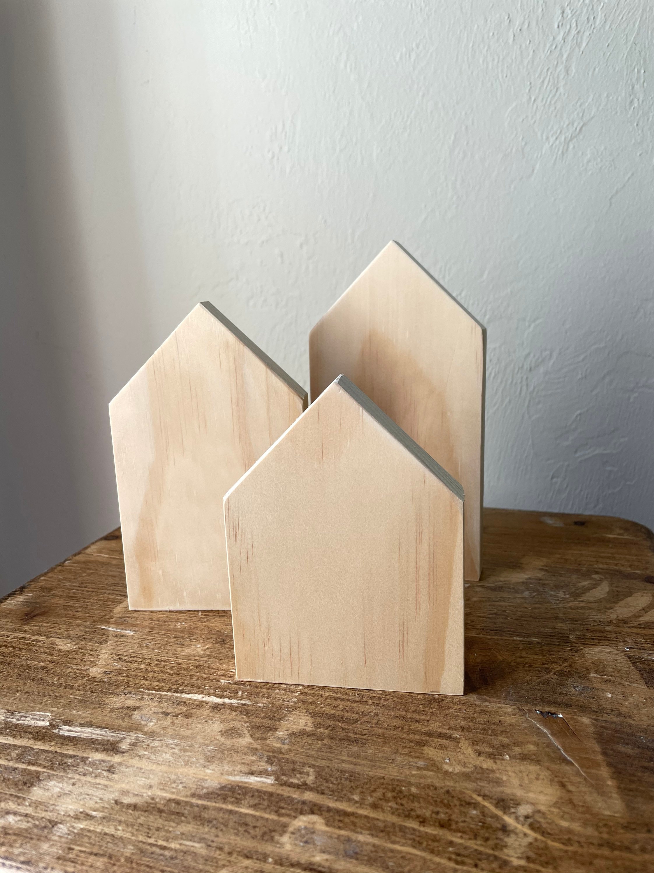 Wood House Blanks | House Craft Blanks | Wood Block House | DIY House ...