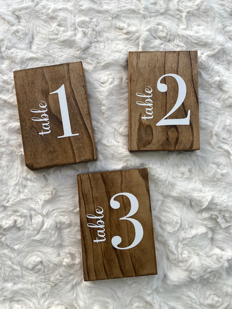 Wedding Table Numbers Wooden Table Numbers - Etsy