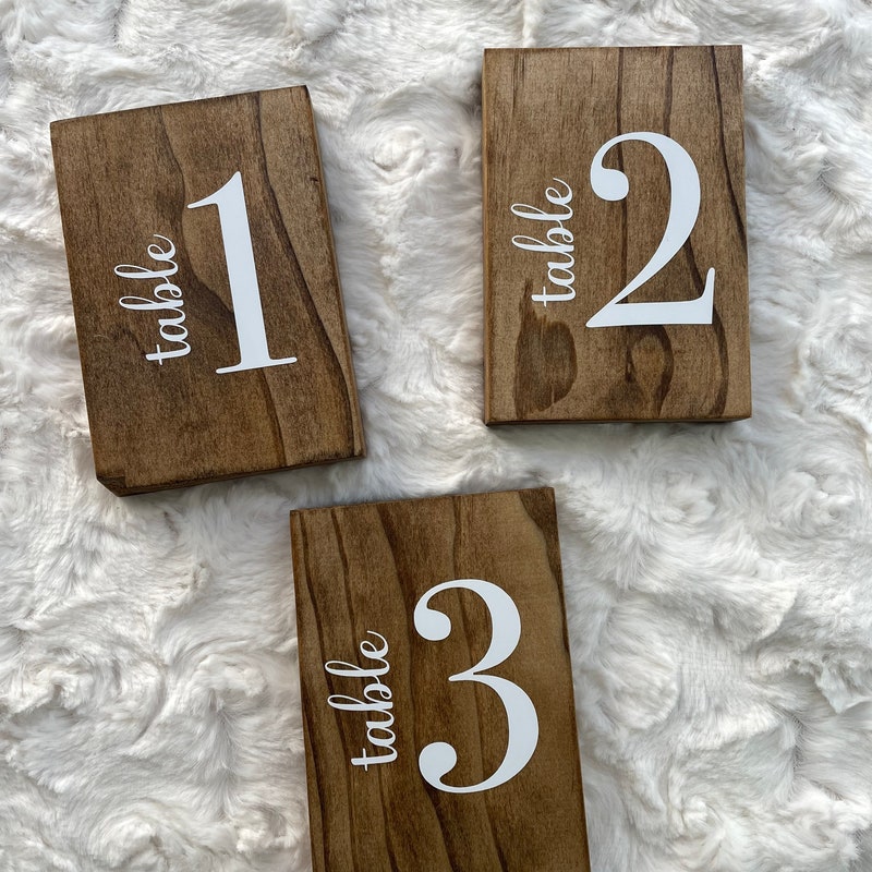 Wood Table Numbers - Etsy