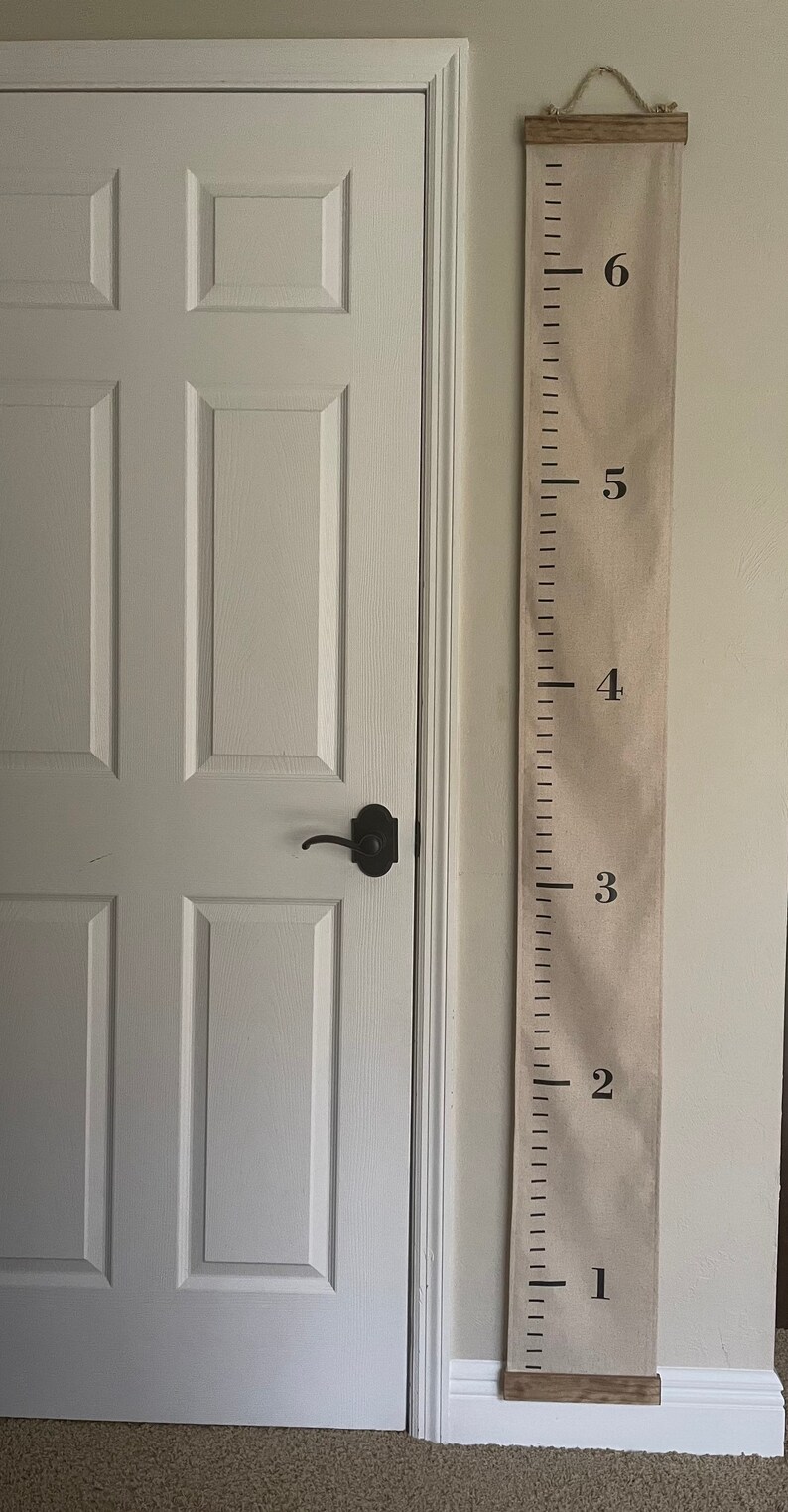 Tan Fabric Growth Chart Fabric Height Tracker Portable | Etsy