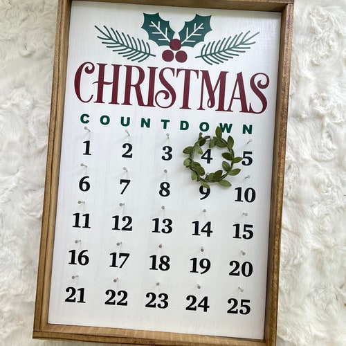 Christmas Countdown Sign Days Until Christmas - Etsy