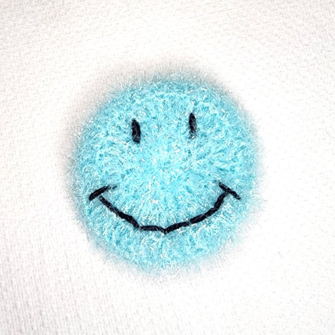 Smiley Blue Handmade Scrubby Brighten Your Cleaning Routine - Etsy