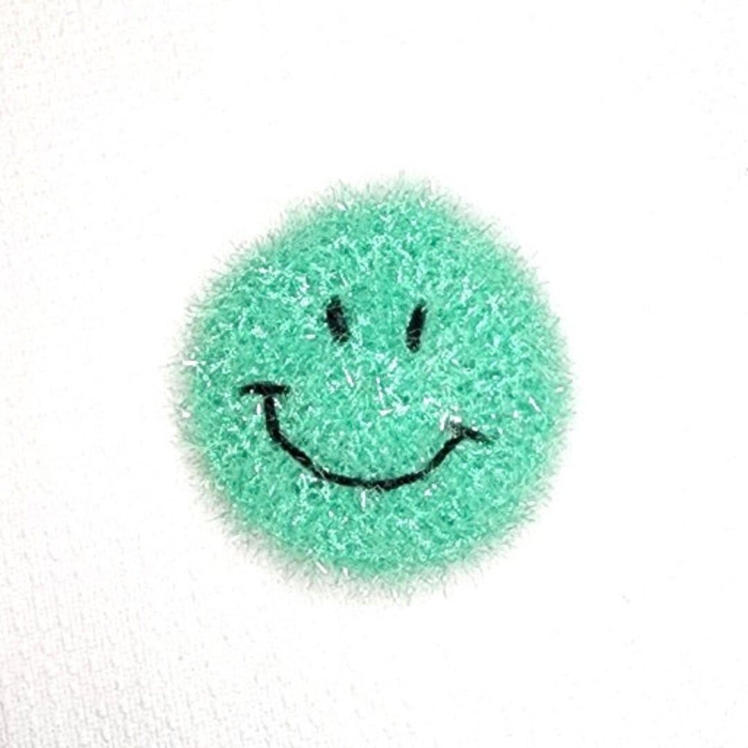 Smiley Green Handmade Scrubby Brighten Your Cleaning Routine - Etsy