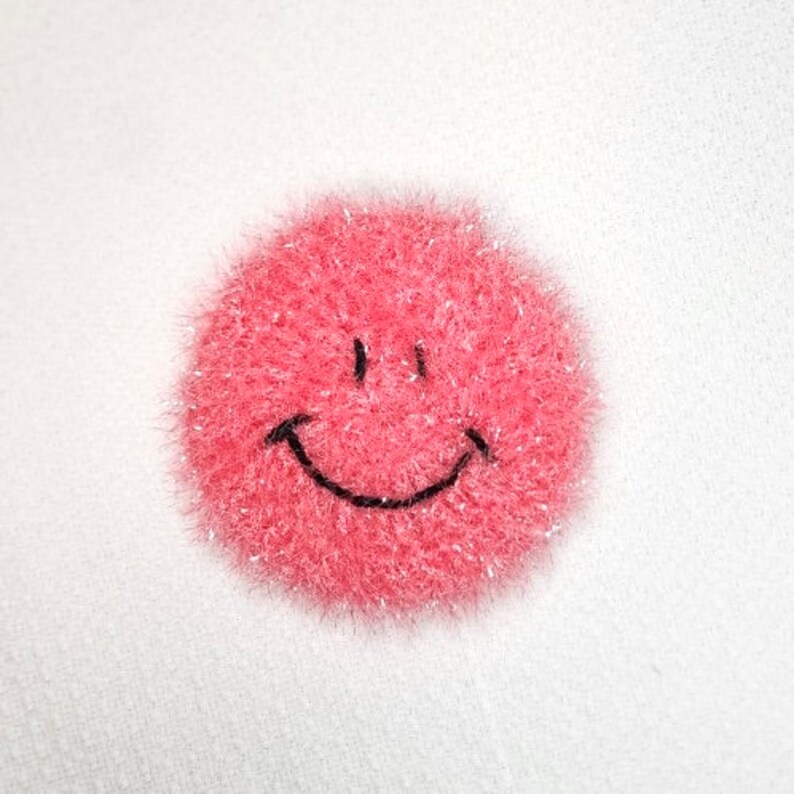 Smiley Pink Handmade Scrubby Brighten Your Cleaning Routine - Etsy