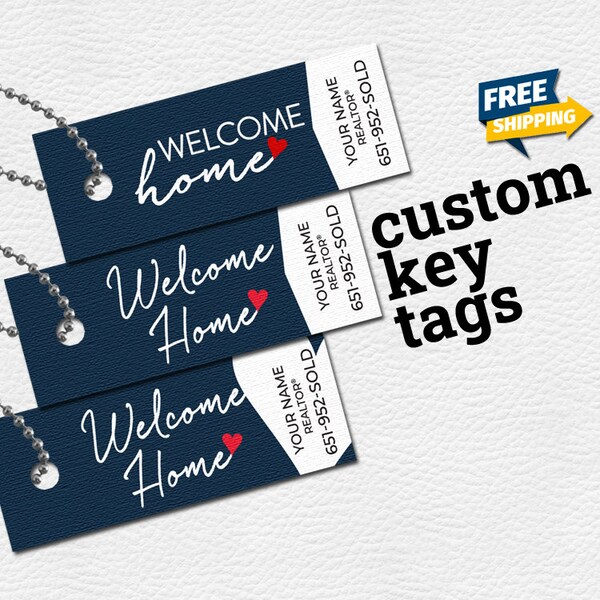 Personalized Key Chains Real Estate - Etsy