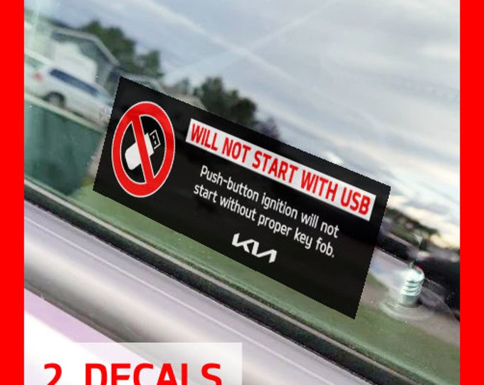 Kia / Hyundai Anti Theft Car Sticker Ignition Immobilizer Theft ...
