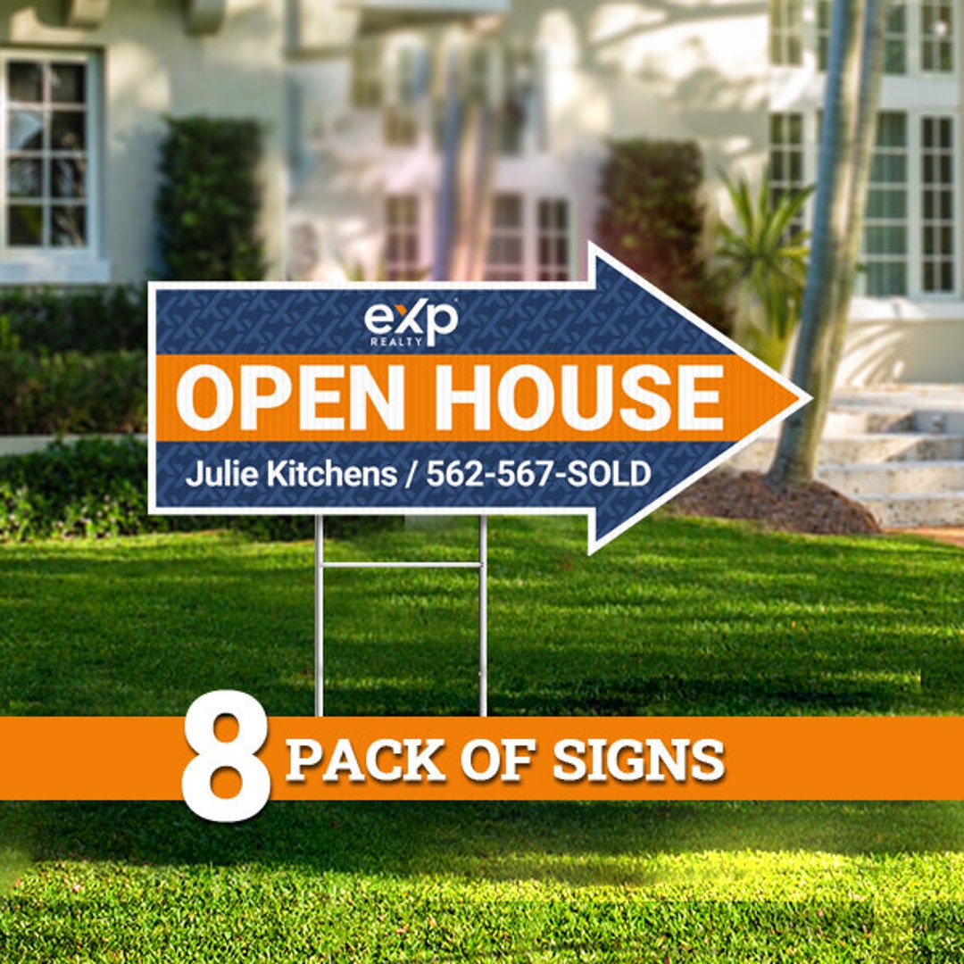Exp Realty OPEN HOUSE Arrow Directional Yard Signs - Etsy