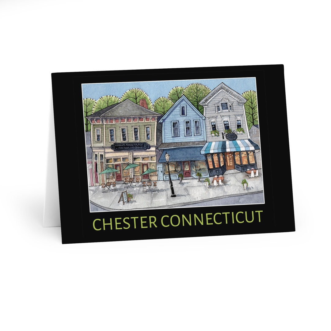 Downtown Chester CT - Greeting Cards (5 Pack) - Etsy