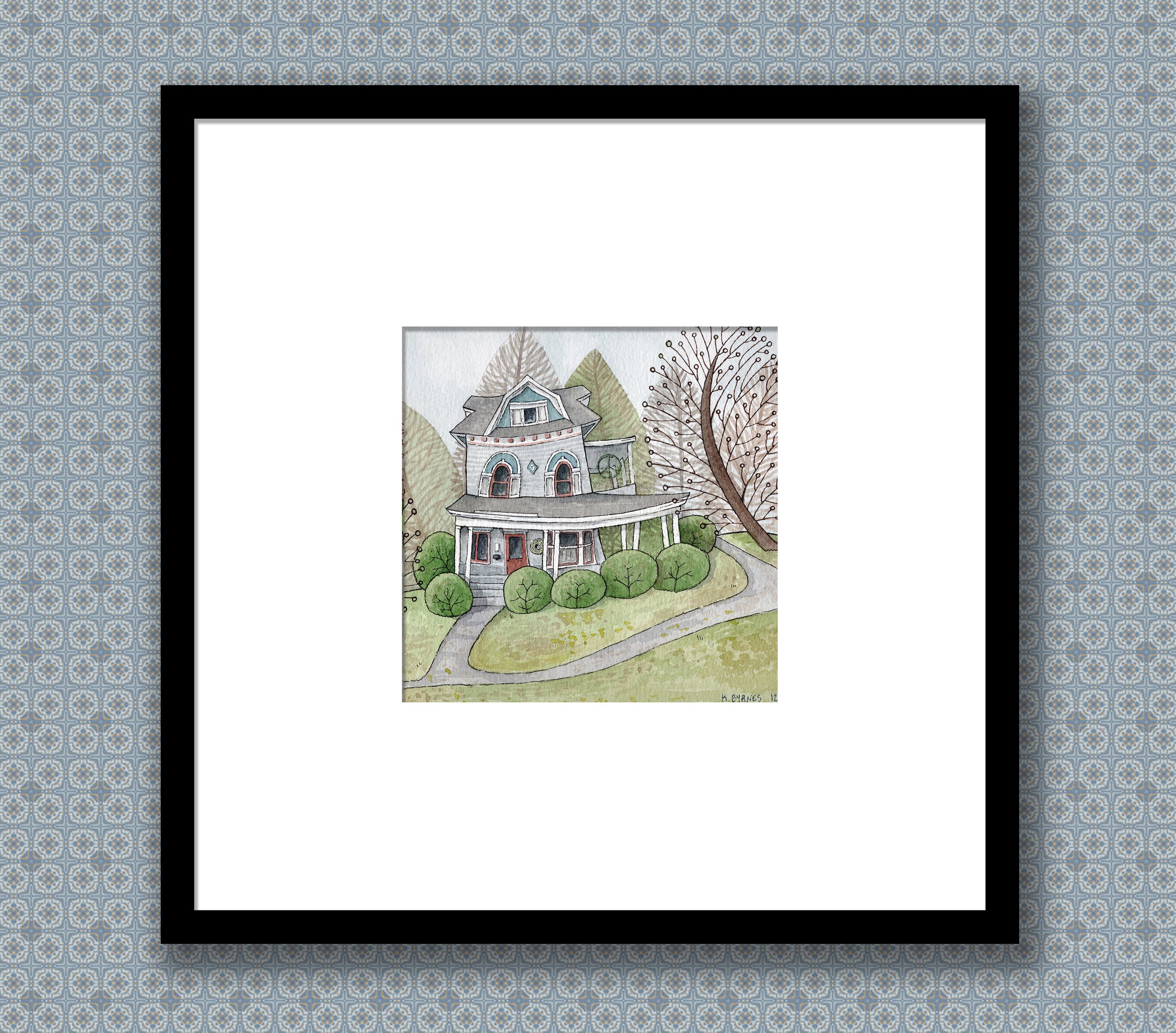 Victorian House Print, Reproduction Print, Watercolor Print, Country ...
