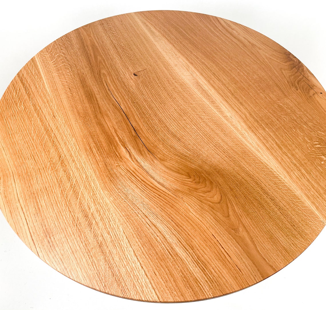 Round Oak Wood Table Top Real Wood Round Table Top - Etsy