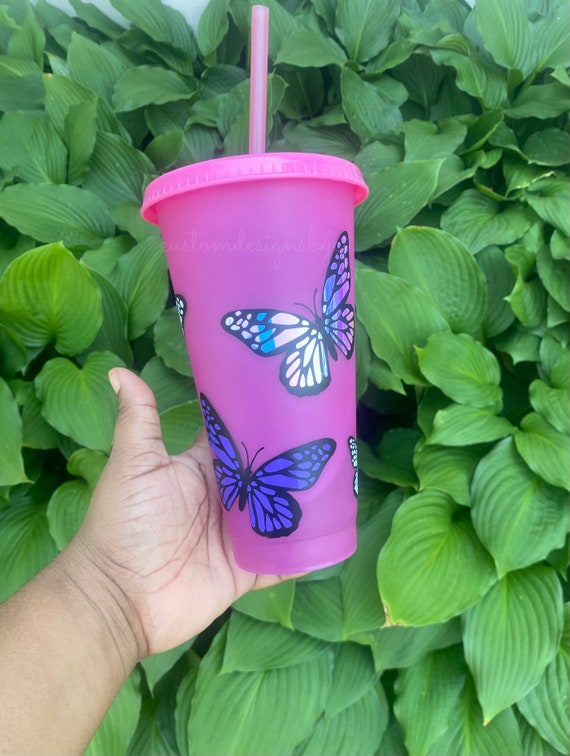 Color Changing Cup with Butterflies | Etsy