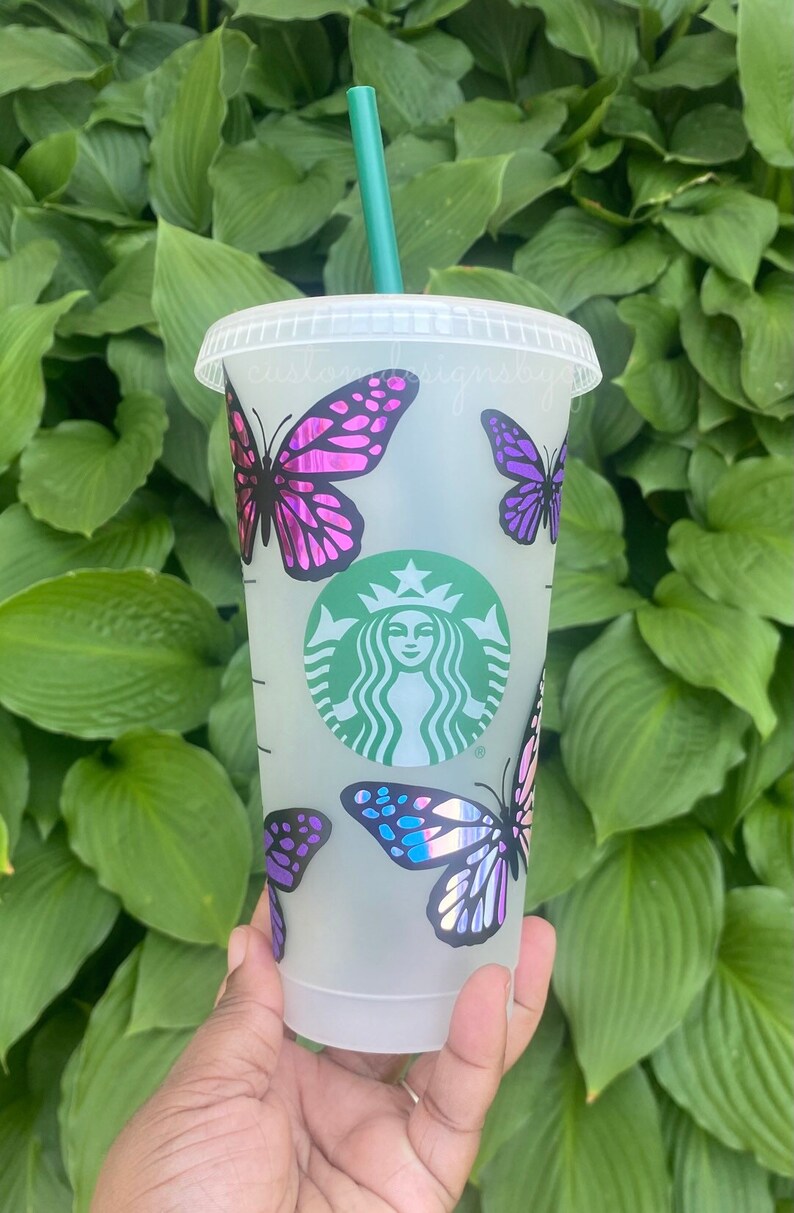 Starbucks Cup With Butterflies - Etsy