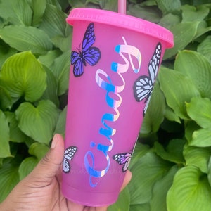 Color Changing Cup With Butterflies - Etsy