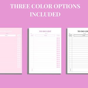 Simple Pink to Do List Tracker Keeper Log Organizer Digital PDF File A4 ...