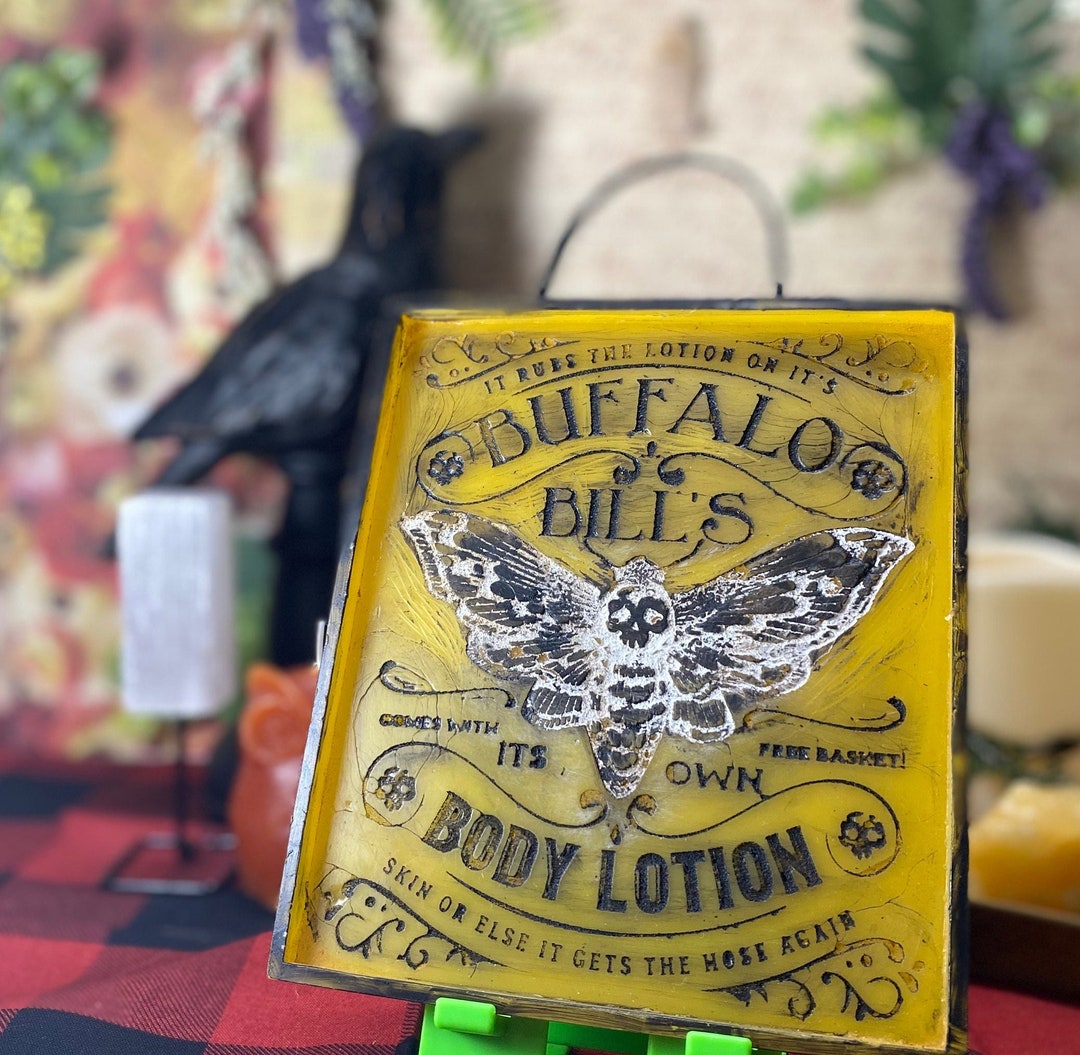 Silence of the Lambs Buffalo Bill Sign - Natural/black/white | BEESWAX ...