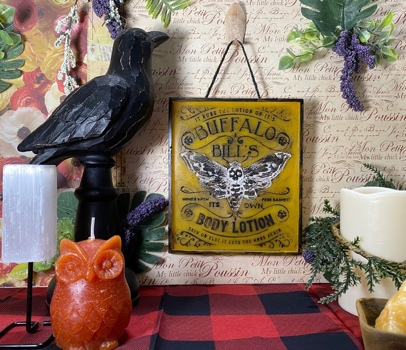 Silence of the Lambs Buffalo Bill Sign Natural/black/white Beeswax ...