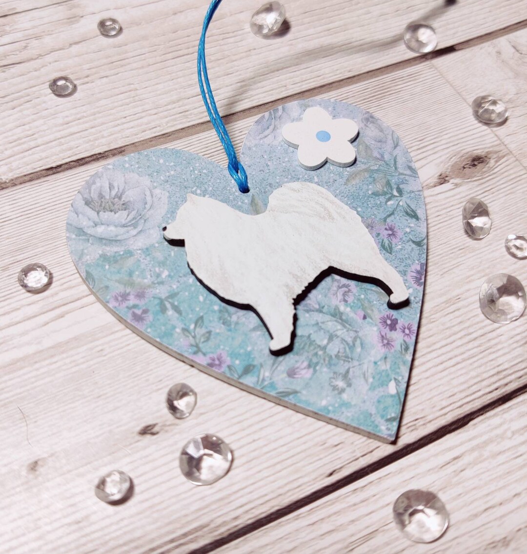 SAMOYED Gift, Samoyed Birthday, Pomeranian Heart, Spitz Decoration ...
