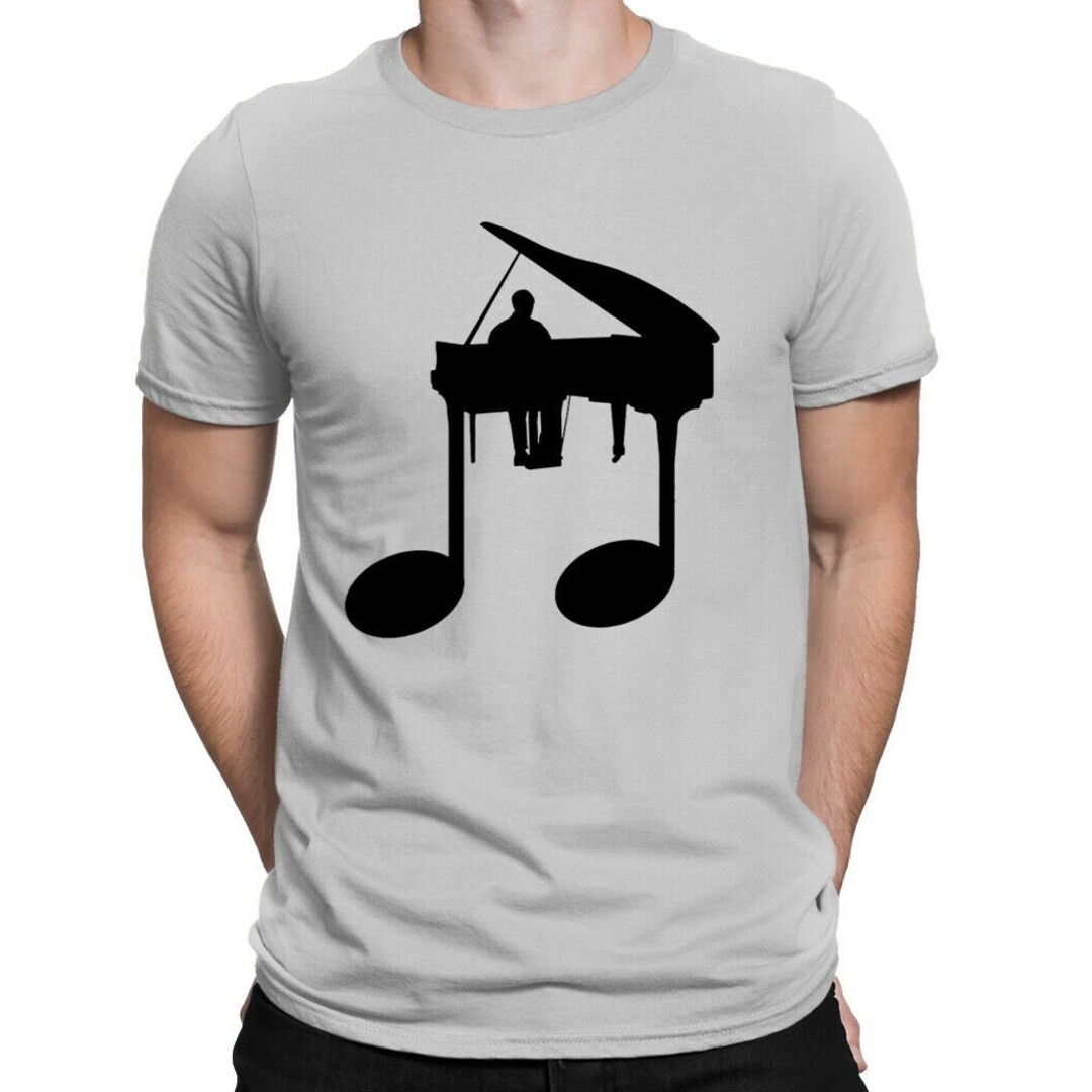 Pianist Music Note Piano Notation Musician Men's T-shirt - Etsy