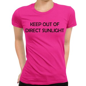 Keep Out of Direct Sunlight Funny Geek Women's T-shirt - Etsy