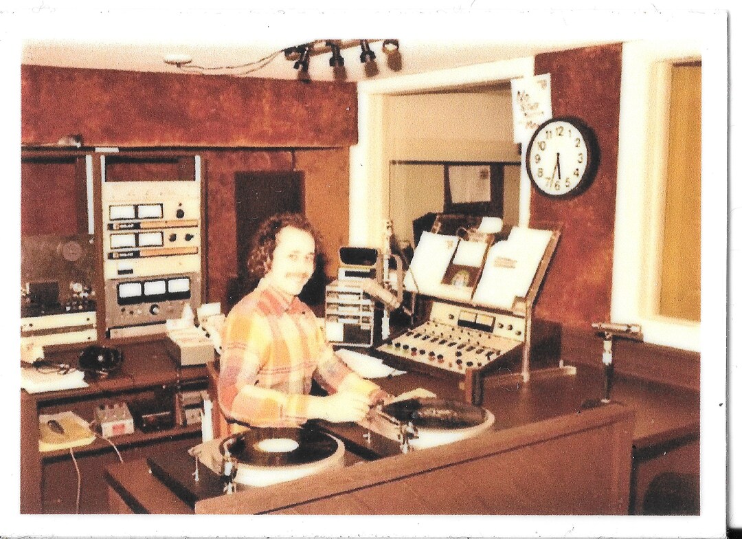 1970's DJ Playing Records in A Studio - Dope Wood Paneling - Sticker - Etsy