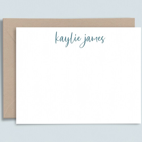 Personalized Folded Note Cards Stationery Set of 10 With - Etsy