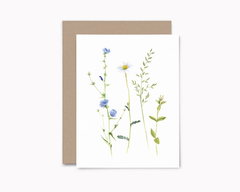 Wildflower Note Card Variety Set Recycled Blank Greeting | Etsy