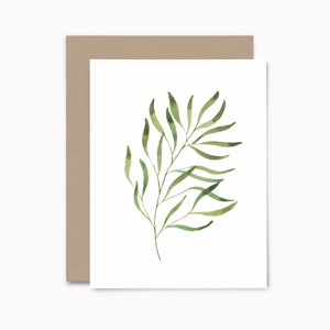 Delicate Fern Note Cards With Envelopes 8ct Watercolor - Etsy