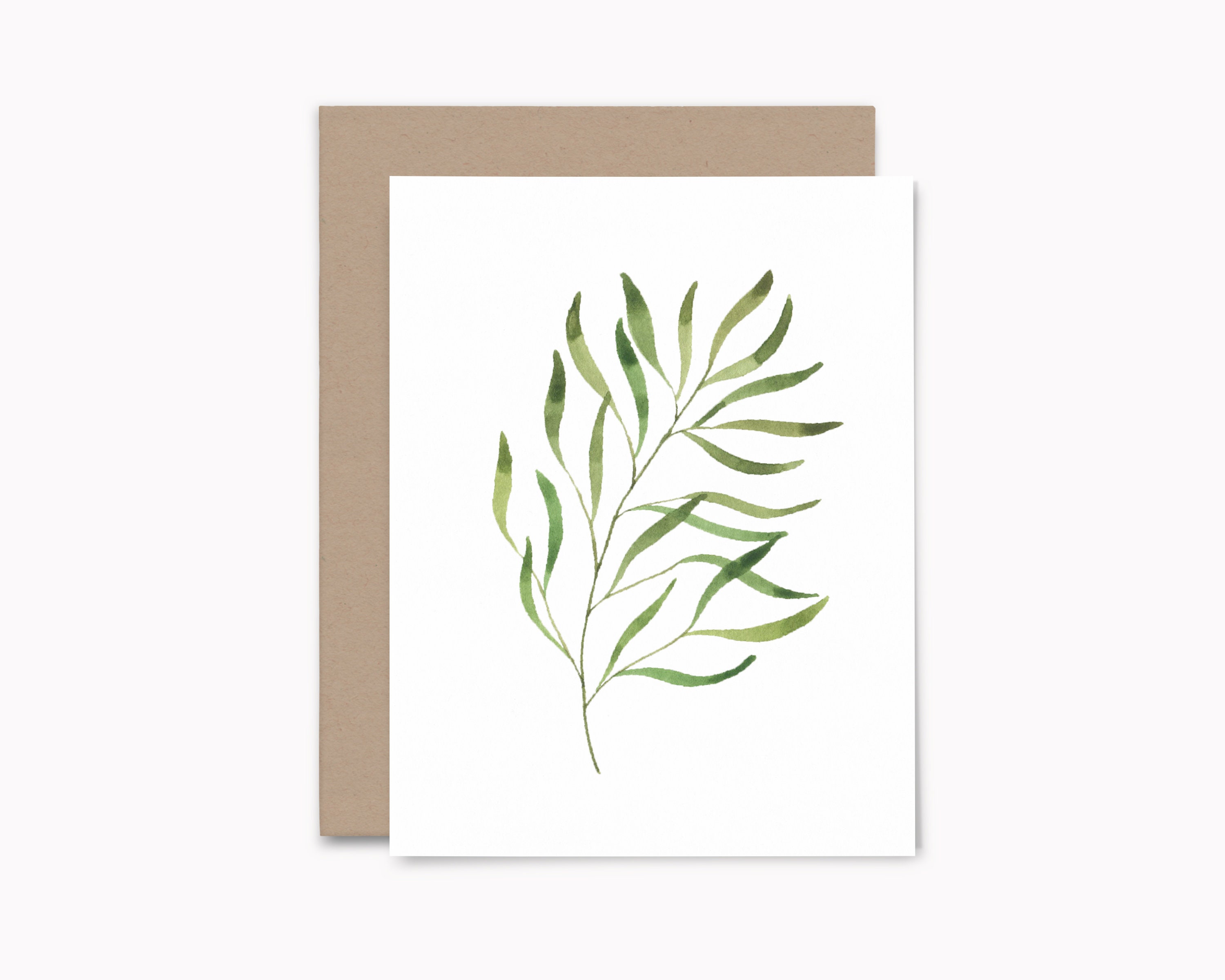Delicate Fern Note Cards With Envelopes 8ct Watercolor - Etsy