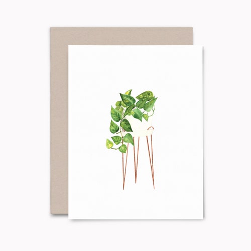 Houseplant Notecards With Envelopes Blank Greeting Card Set - Etsy