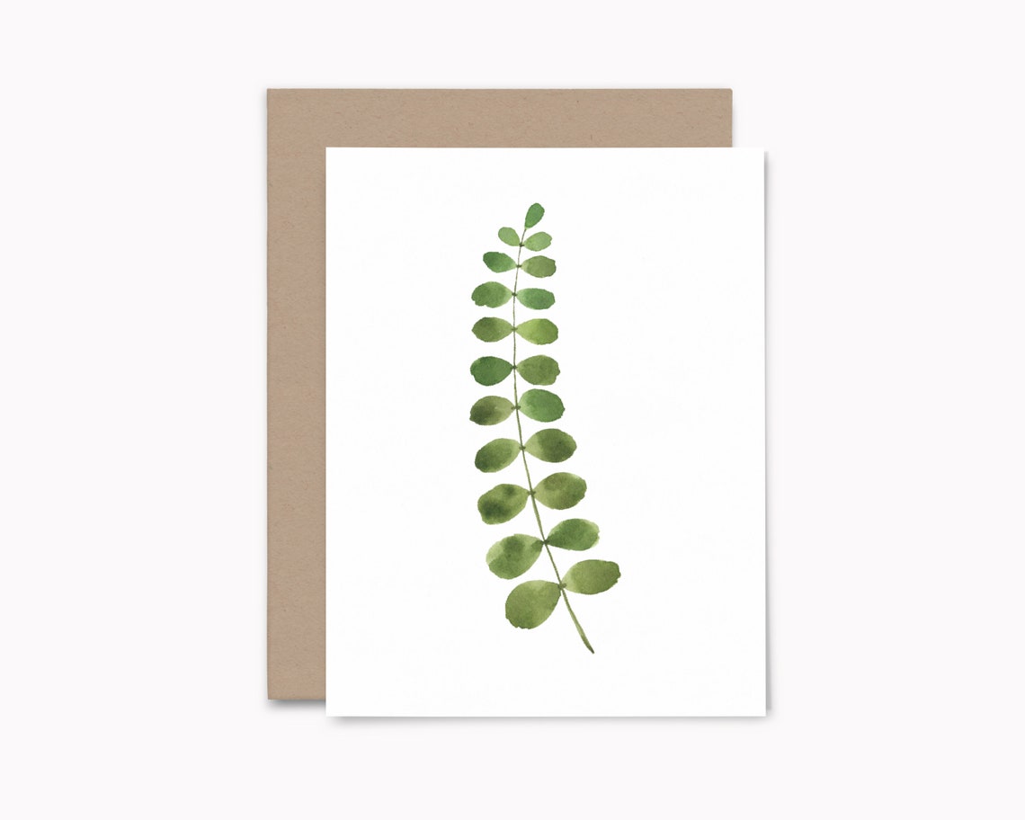 Greenery stationery set botanical note cards with envelopes | Etsy