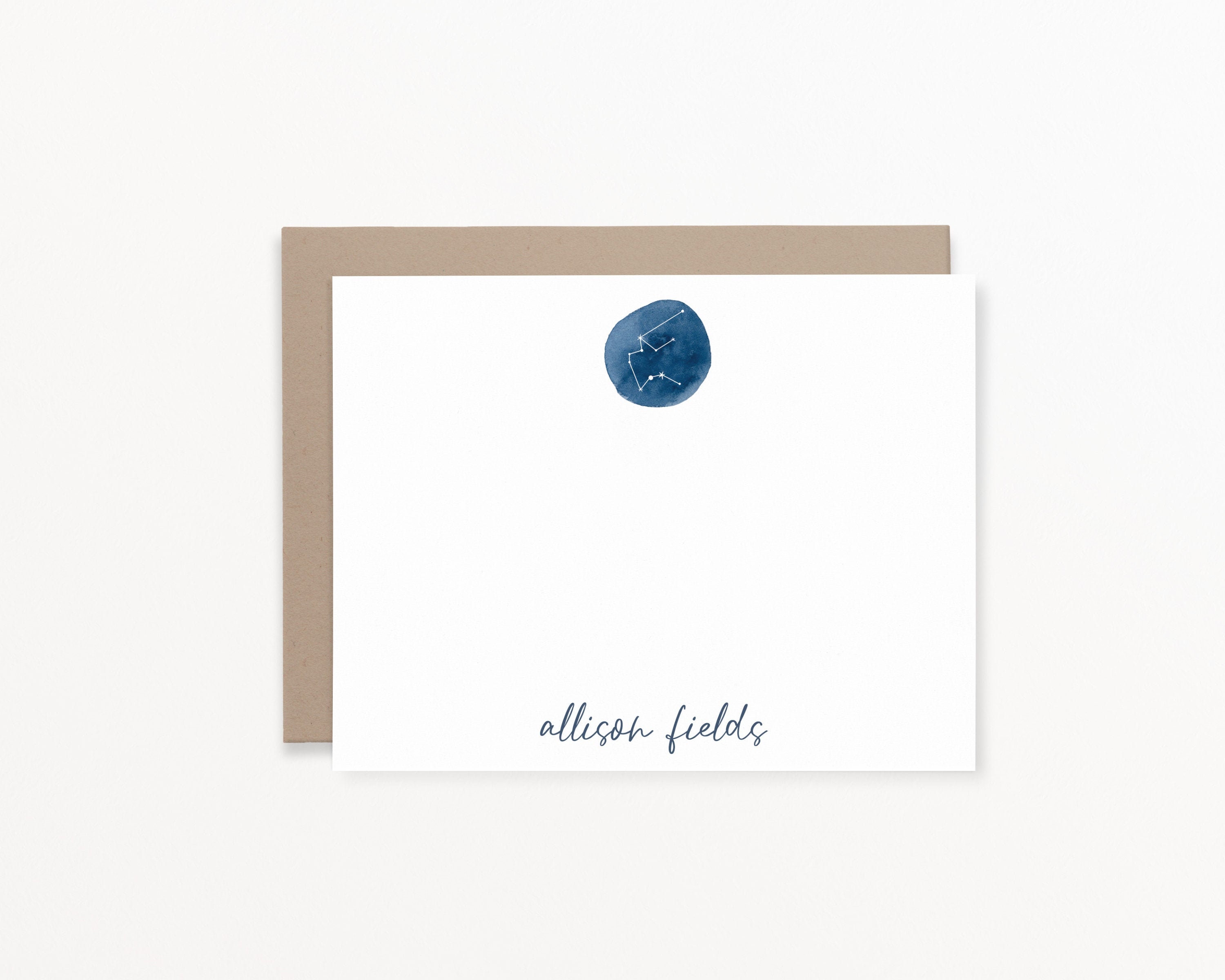 Note Cards Paper Personalized astrology sign note cards Aquarius zodiac ...