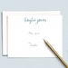 Modern Custom Note Card Set, 10 Personalized Cards With Envelopes ...