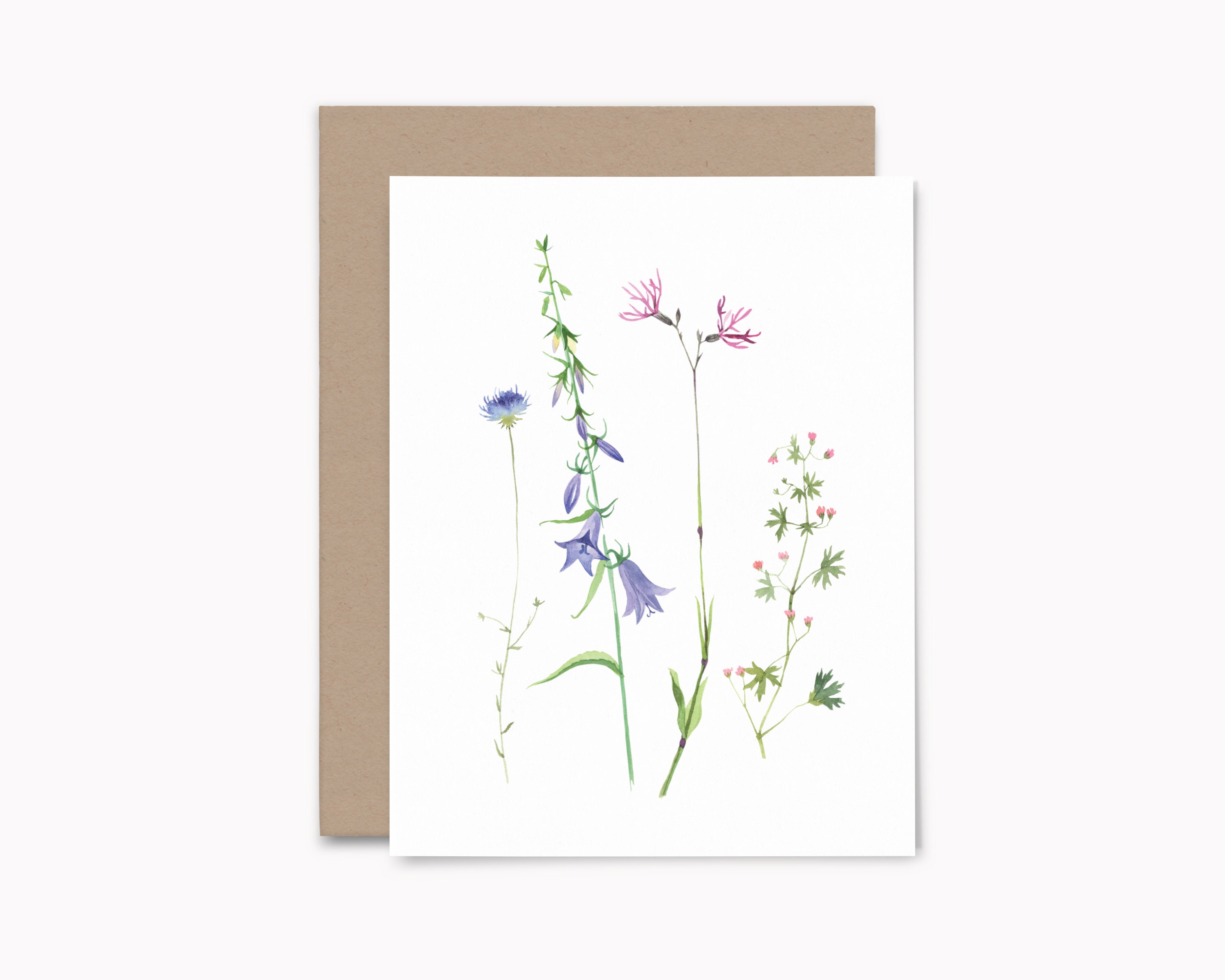 Wildflower Note Card Variety Set Recycled Blank Greeting | Etsy