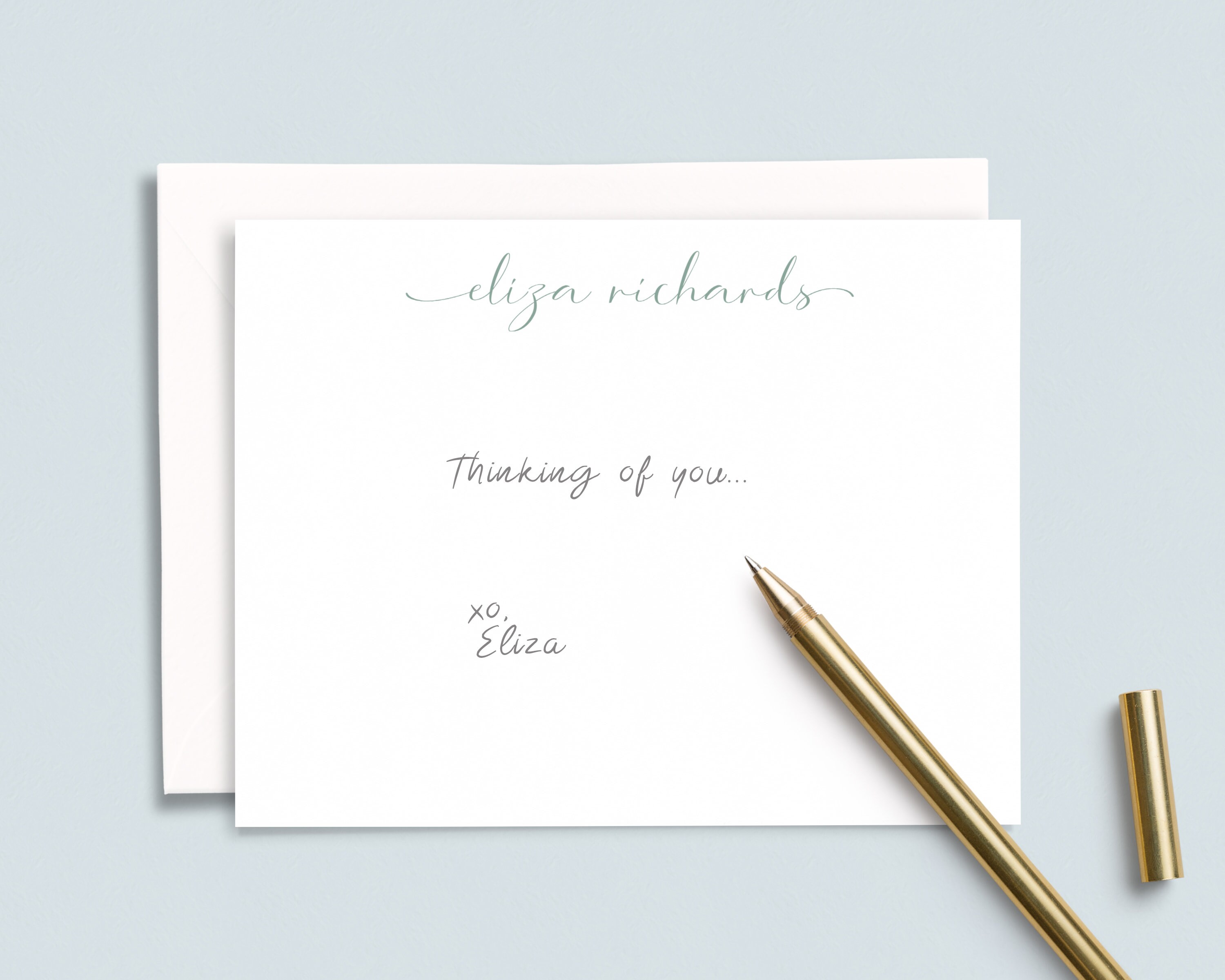 Elegant personalized stationery Set of 10 custom notecards | Etsy