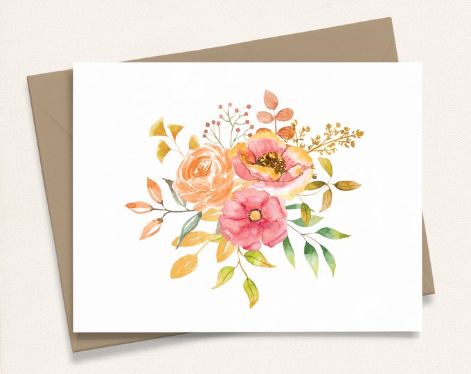 Wildflower Note Card Set Botanical Recycled Greeting Cards - Etsy