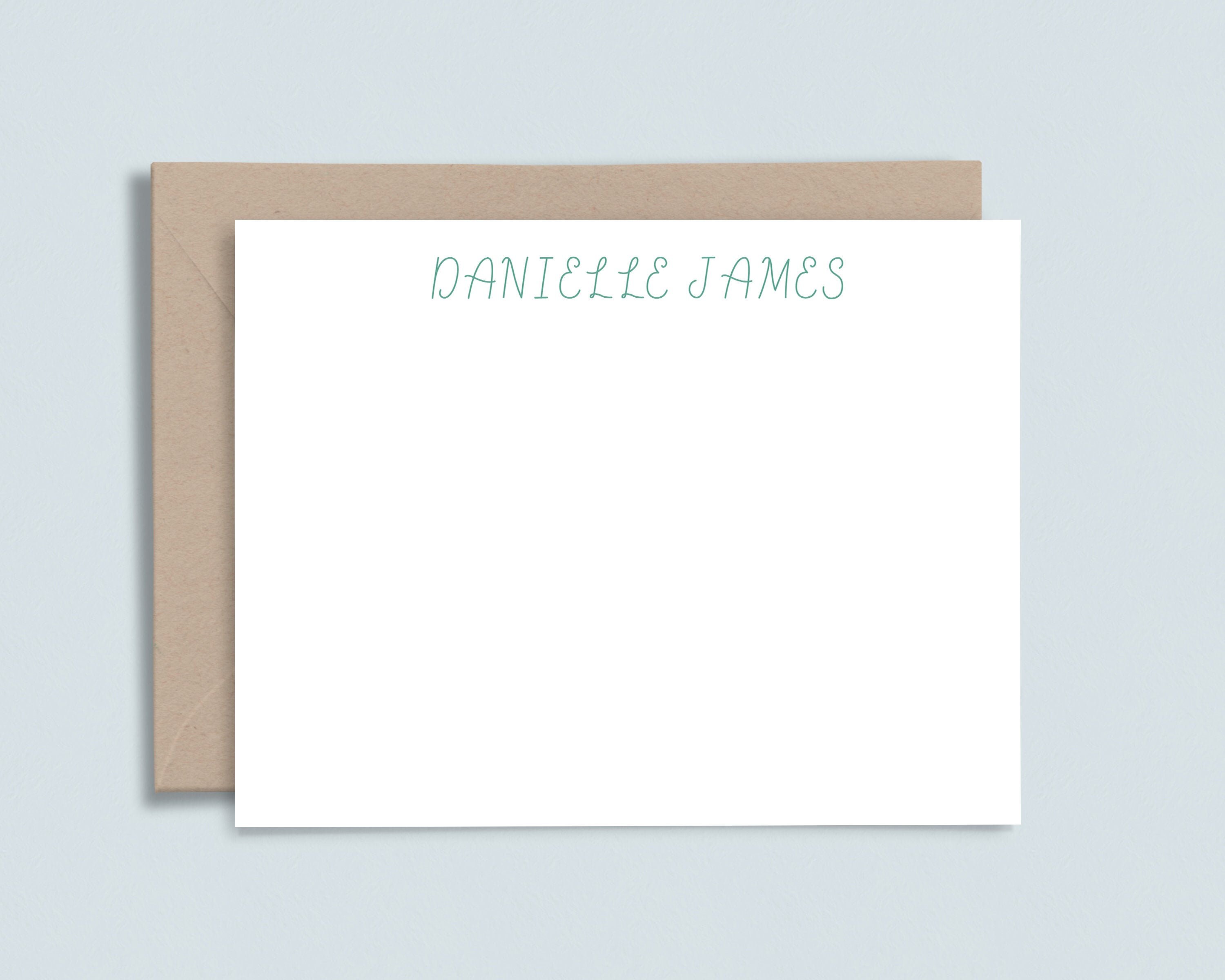 Cute personalized stationery cards 10 flat customized note | Etsy