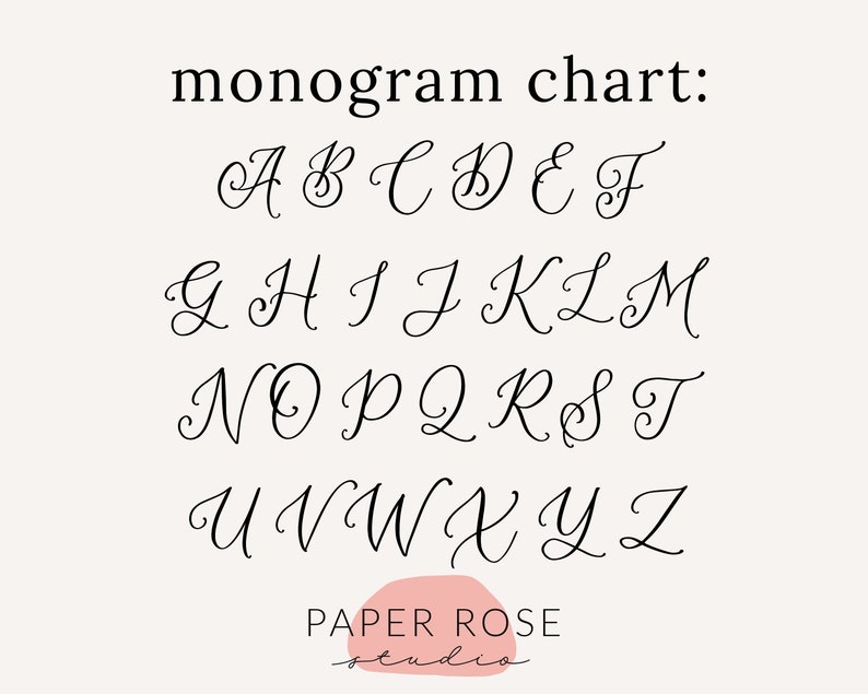 Script Monogram Initial Notecards Set of 8 Folded | Etsy