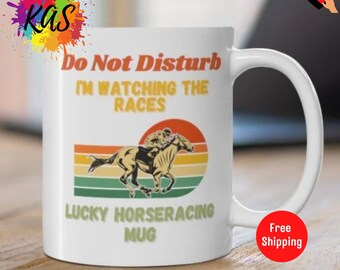 Horse Racing Coffee Mug Talk Derby to Me With Horse and - Etsy