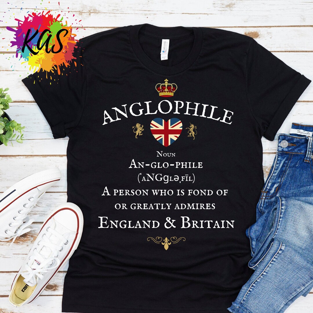 BRITISH ANGLOPHILE T-shirt England Lover Shirt Great Britain Fans Tee ...