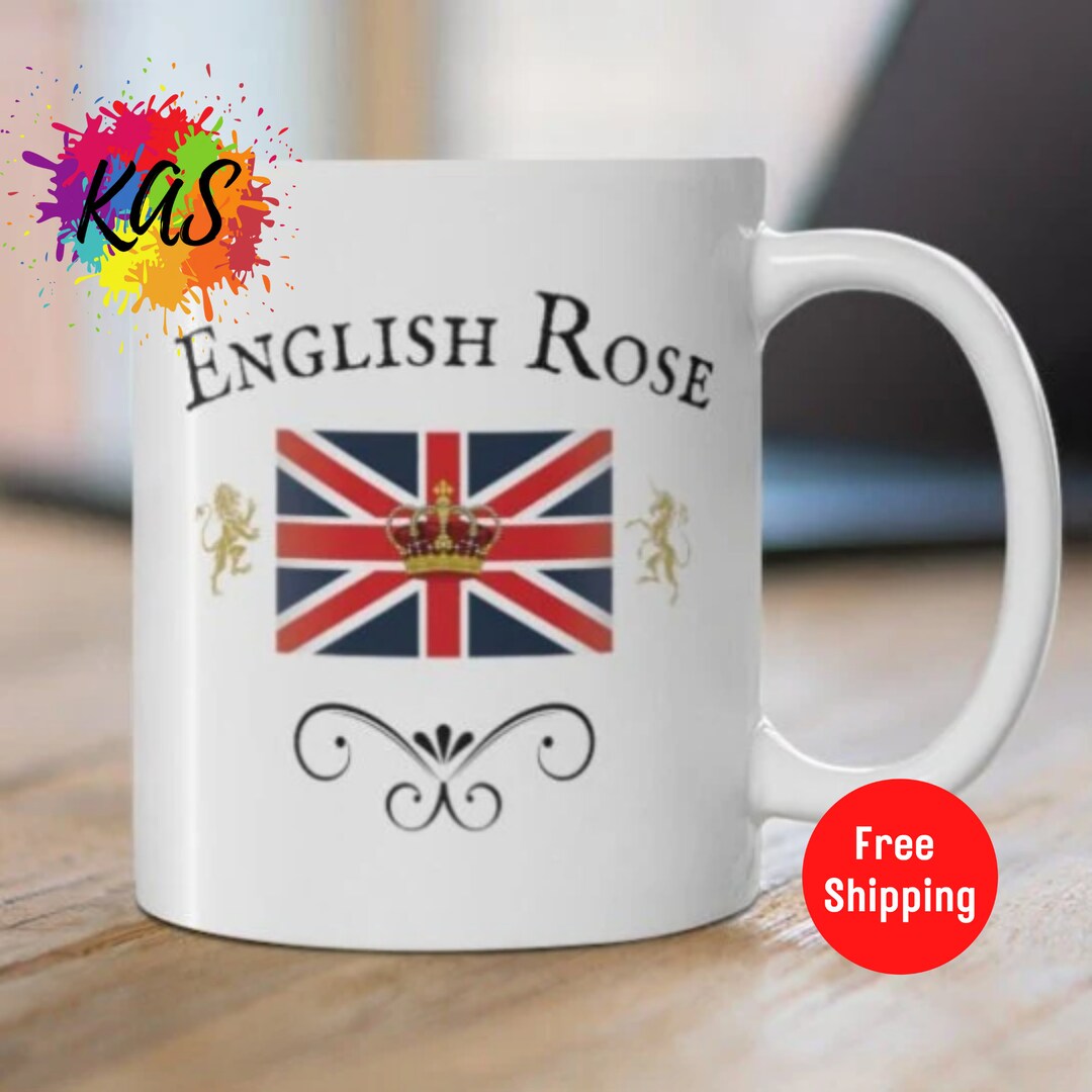 British ENGLISH ROSE Ceramic Mug, Women's Girls Great Britain, United ...