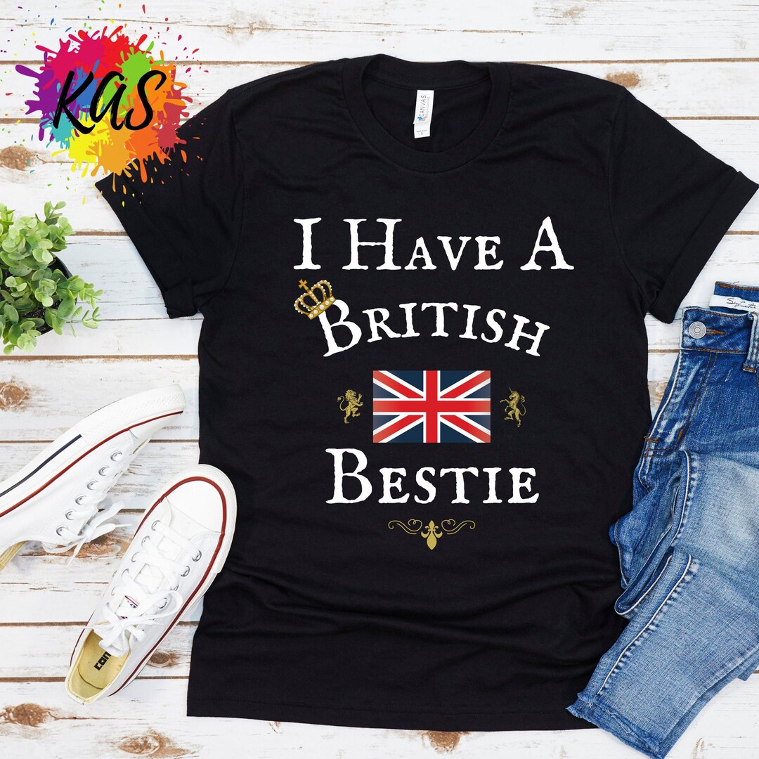 BRITISH Family Humor T-shirt Brit Expat Funny Great Britain Flag Shirt ...