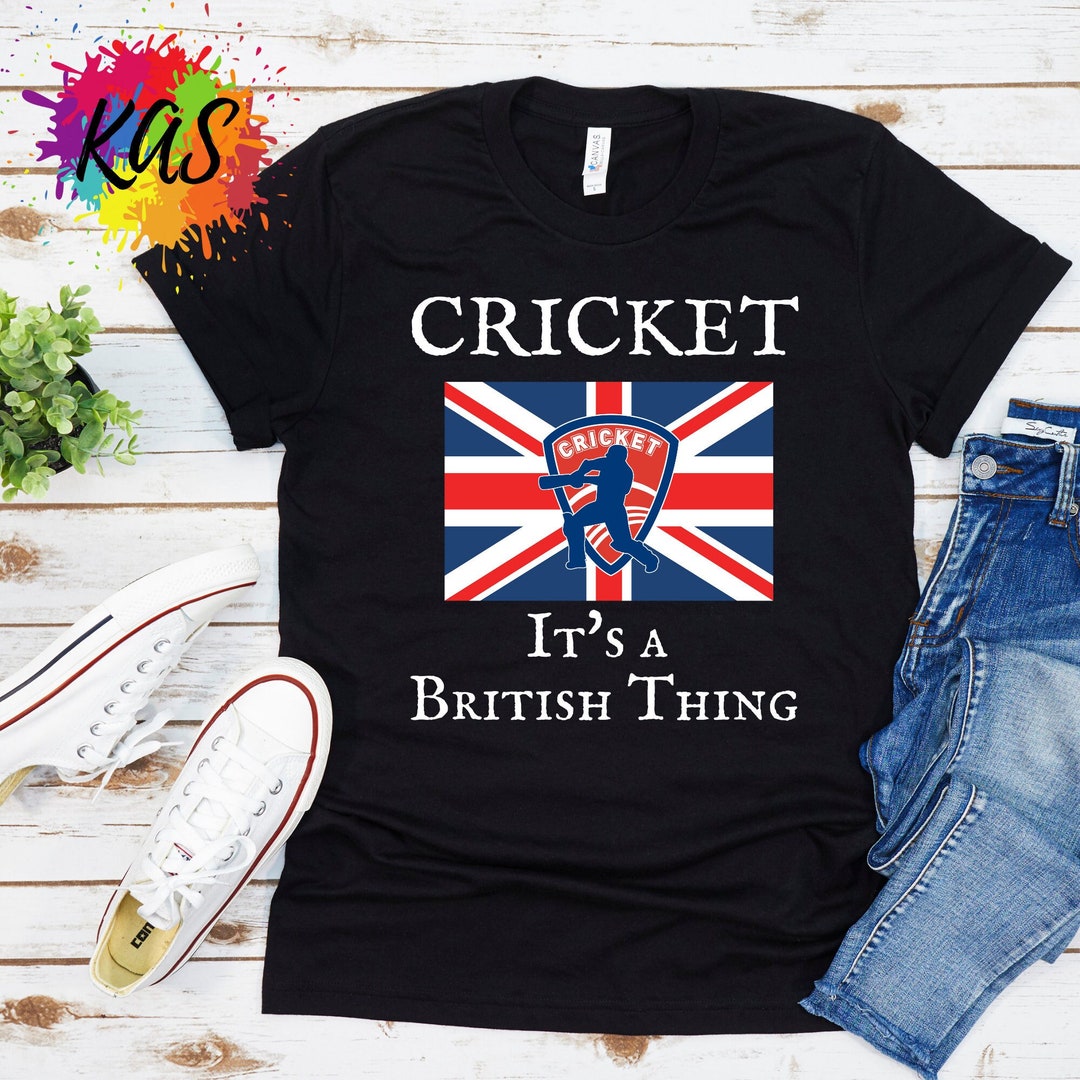 UK BRITISH Cricket Gag Gift Idea T-shirt Union Jack Flag Tshirt Sports ...