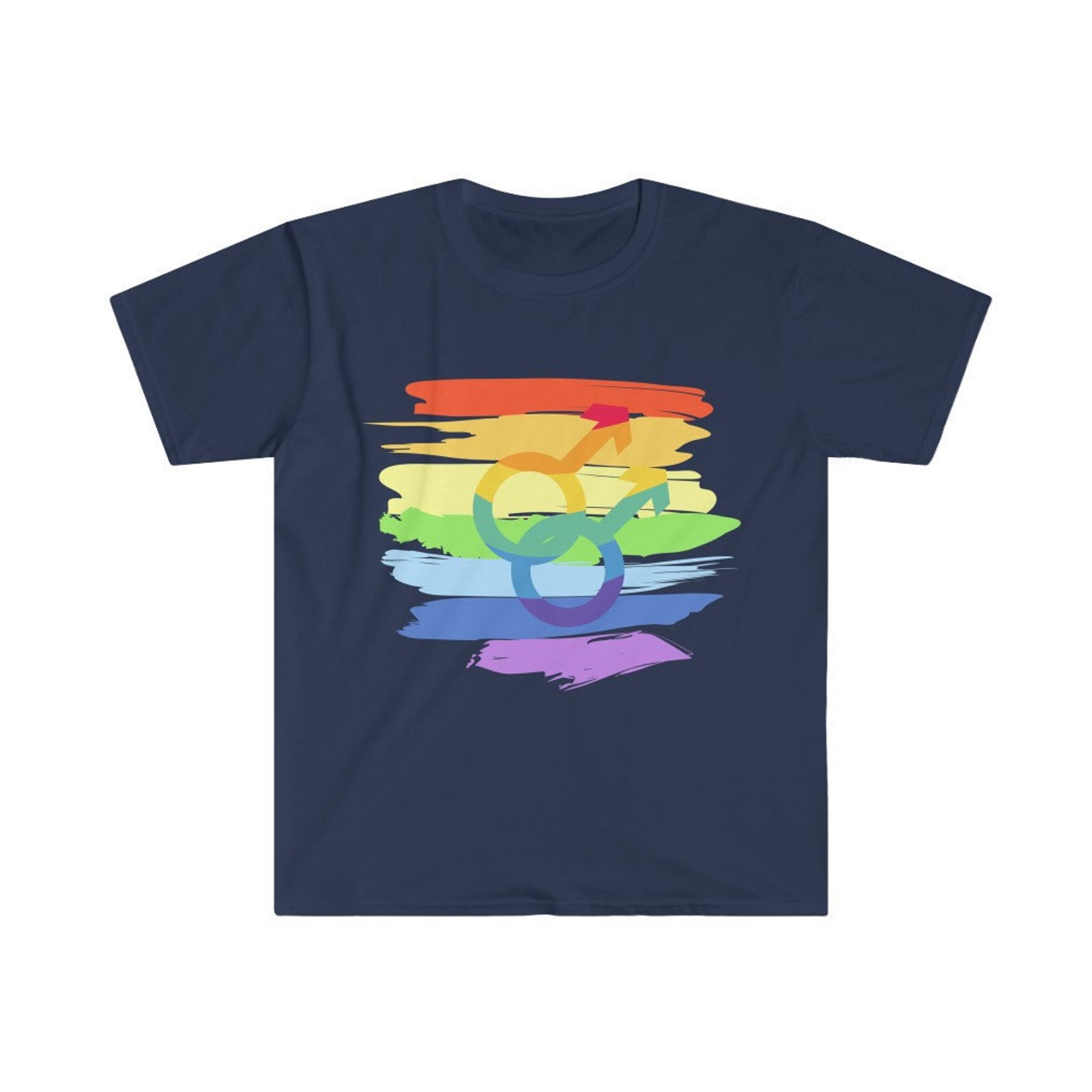 Lgbtqia Pride Rainbow T Shirt Male Gay Tshirt Equality Pride Etsy