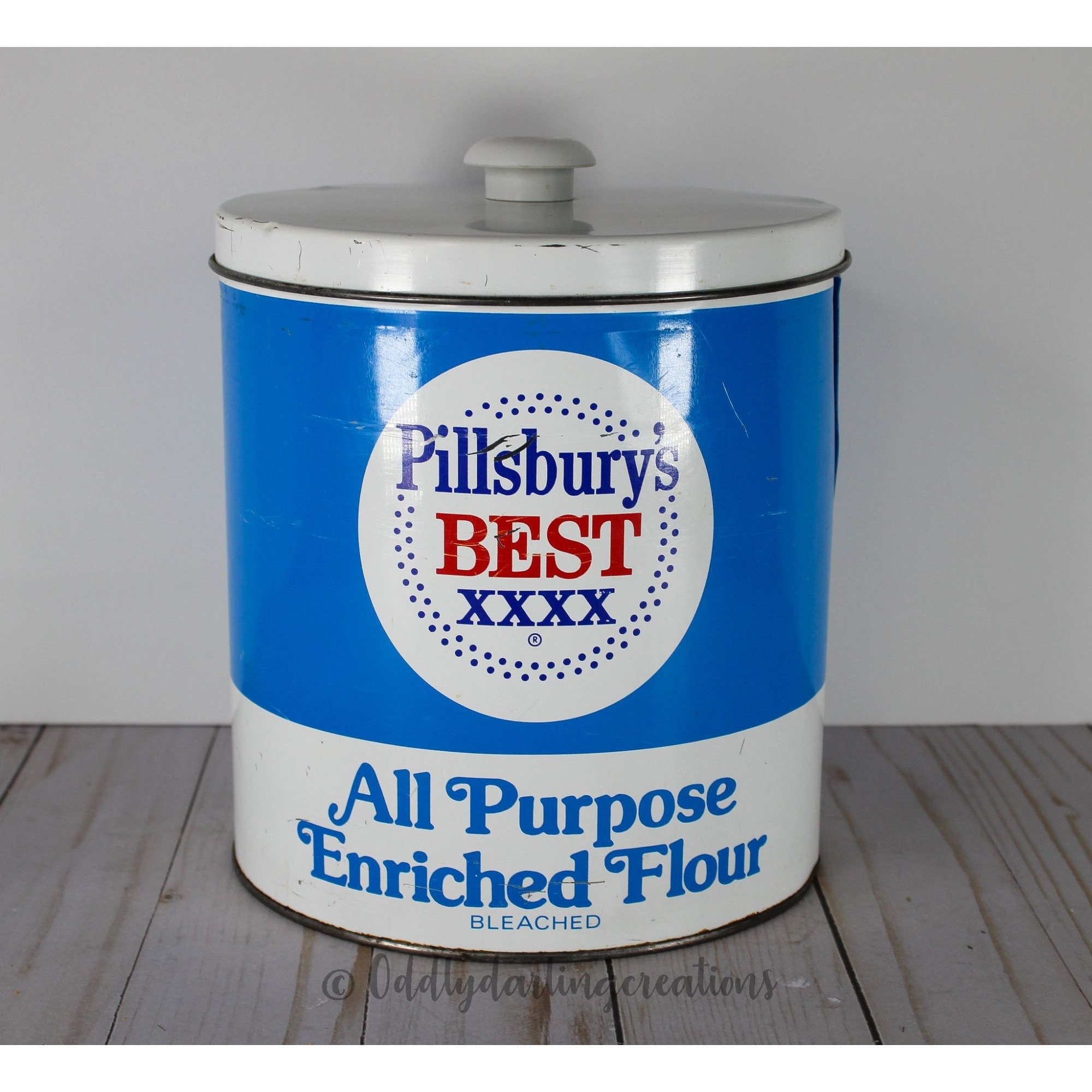 Vintage Pillsbury's Best Flour Tin Retro Container Food Storage Retro ...