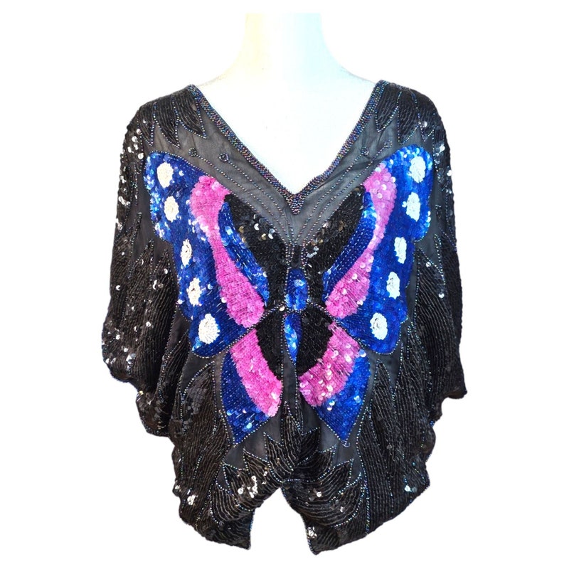 Sequin Butterfly Top - Etsy