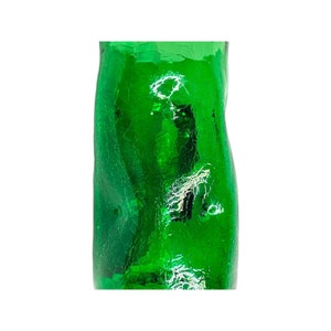 Blenko Glass Dimple Emerald Green Crackle Glass Pitcher Large MCM ...