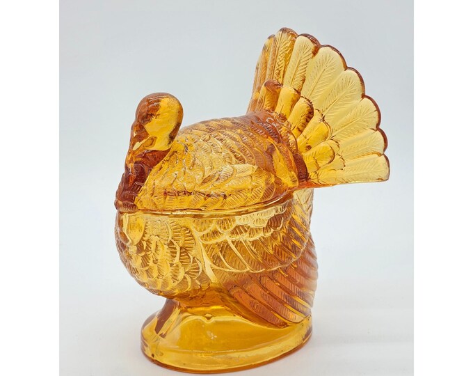Amber Glass Turkey Tureen 9.8 Oz - Williams Sonoma Exclusive, Glows UV ...