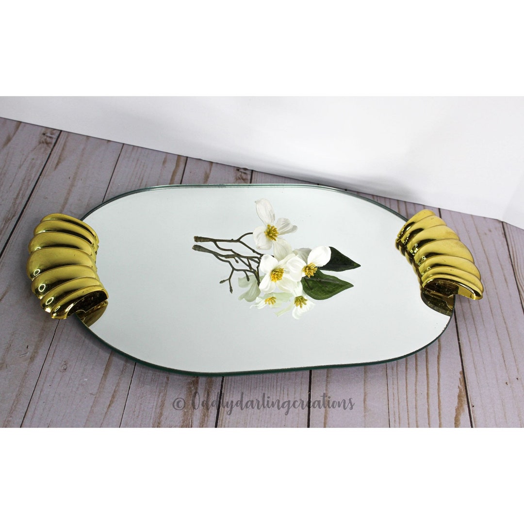 Tray Vanity Boudoir Trinkets or Perfume Bottles Mirrored Fancy Tray - Etsy