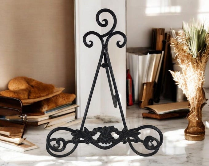 Vintage Cast Iron Display Stand Easel Book Holder 12" Tall - Etsy