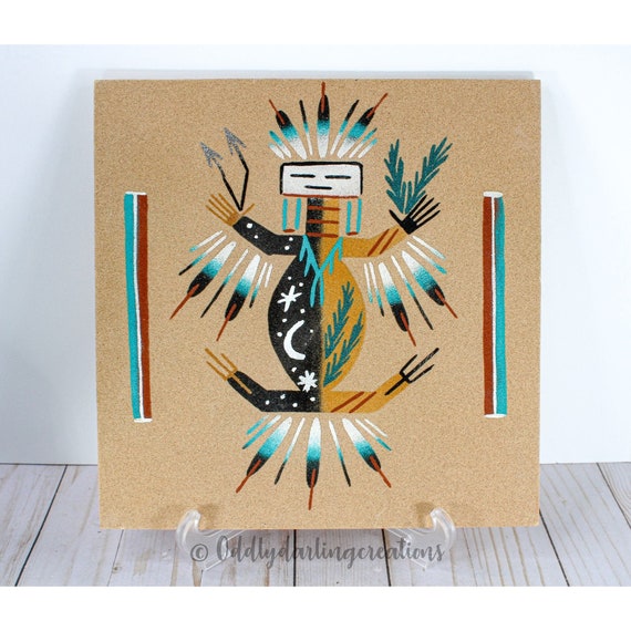 NAVAJO Native American Mother Earth Father Sky Sand Painting - Etsy